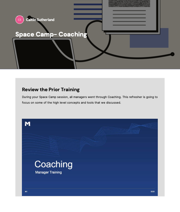 Manager Training: eLearning Refreshers — Instructional Design Portfolio